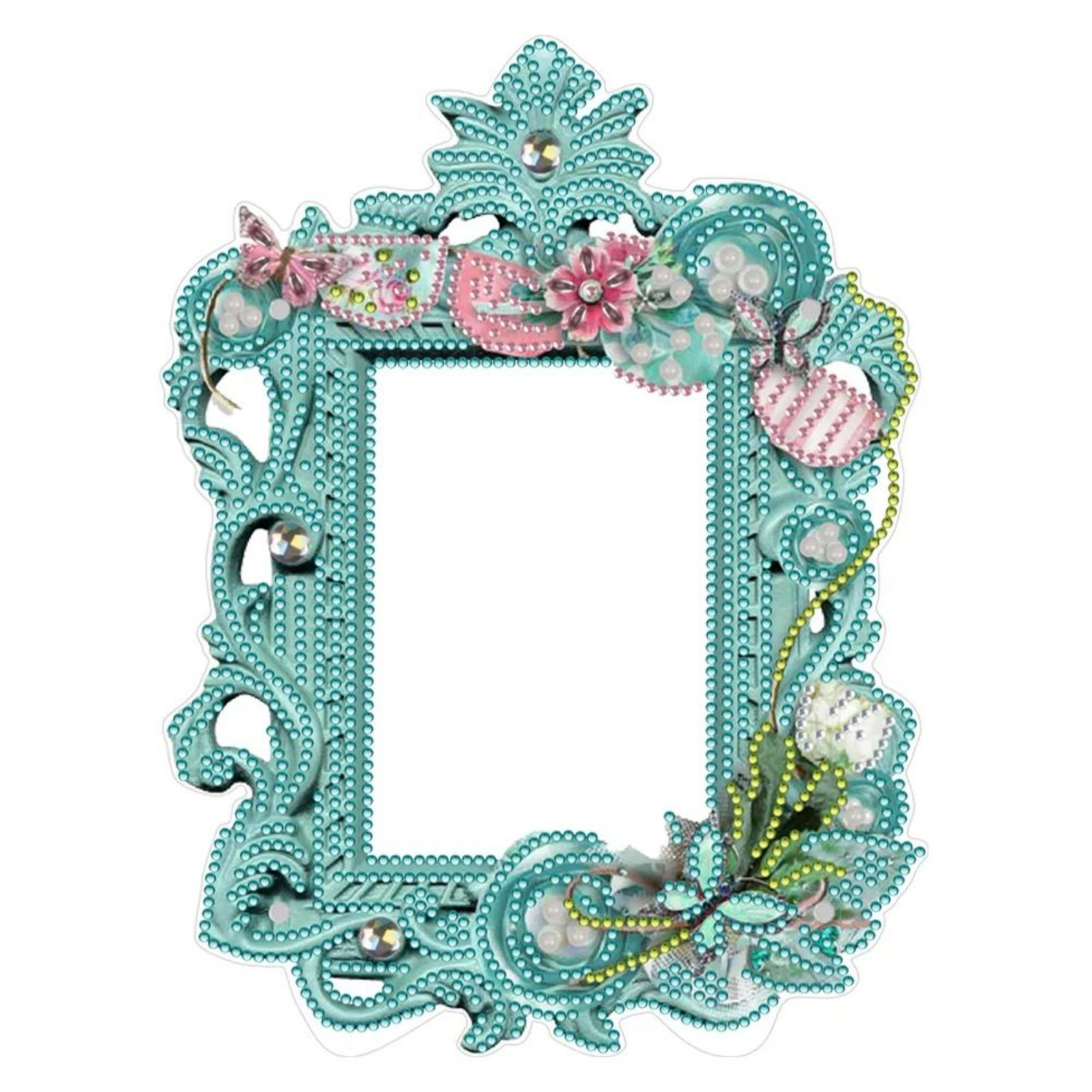 DIY Dot Diamond Photo Frame Diamond Art Painting Flower Acrylic Home ...