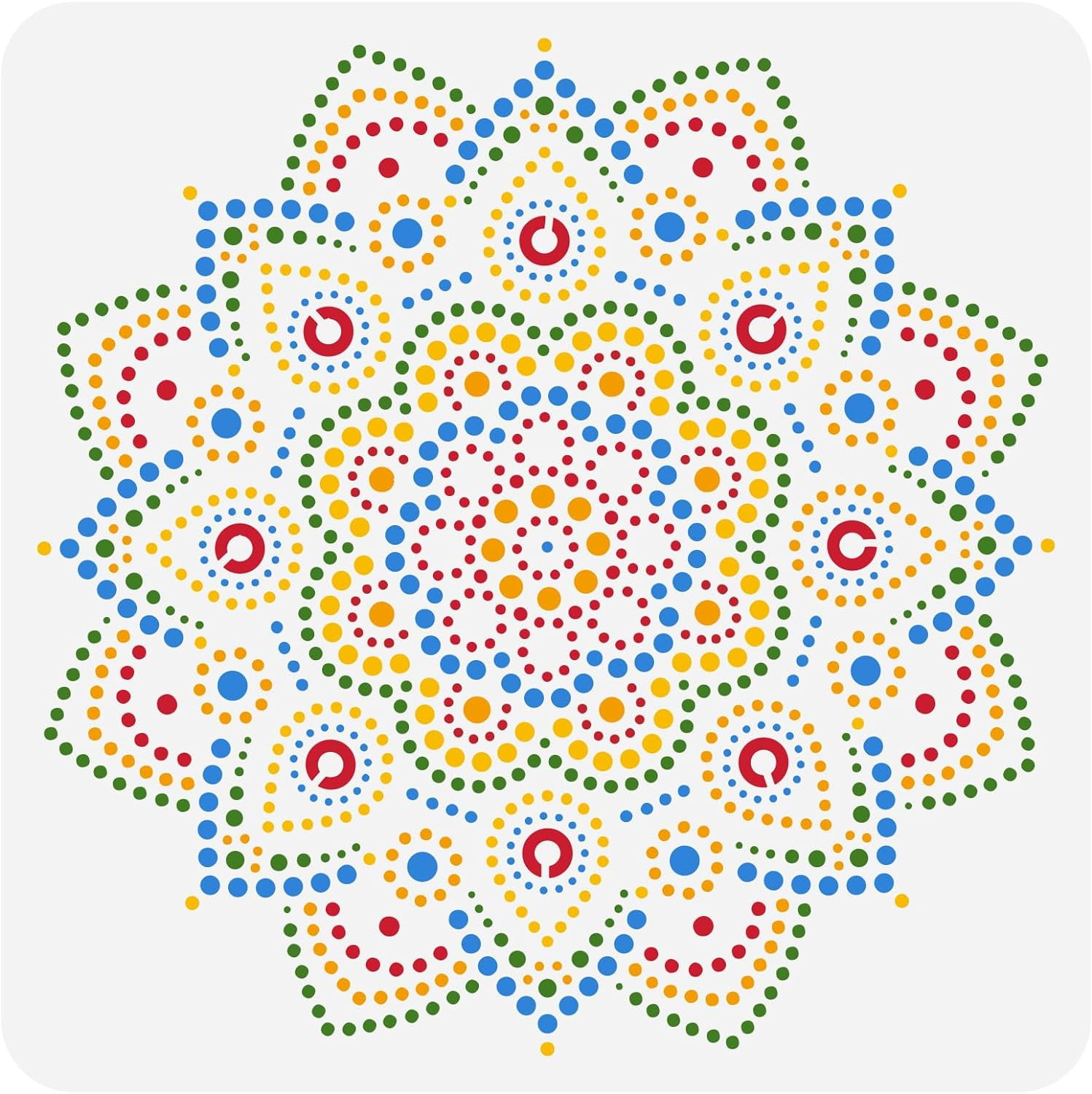 DIY Dot Mandala Painting Stencil 11.8x11.8inch Reusable Mandala Flower ...
