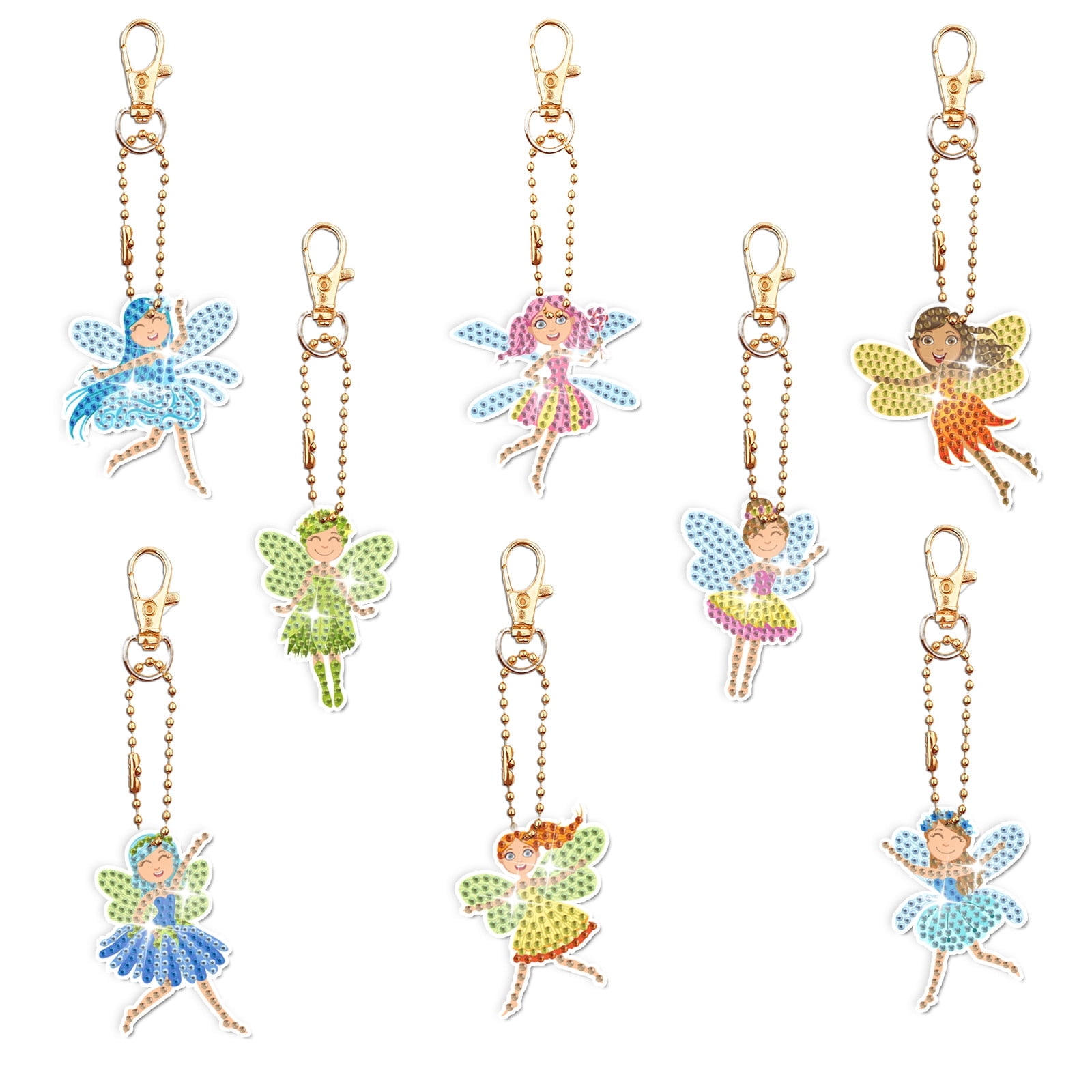 DIY Dotted Diamond Keychain Diamond Art Painting Creative Design ...