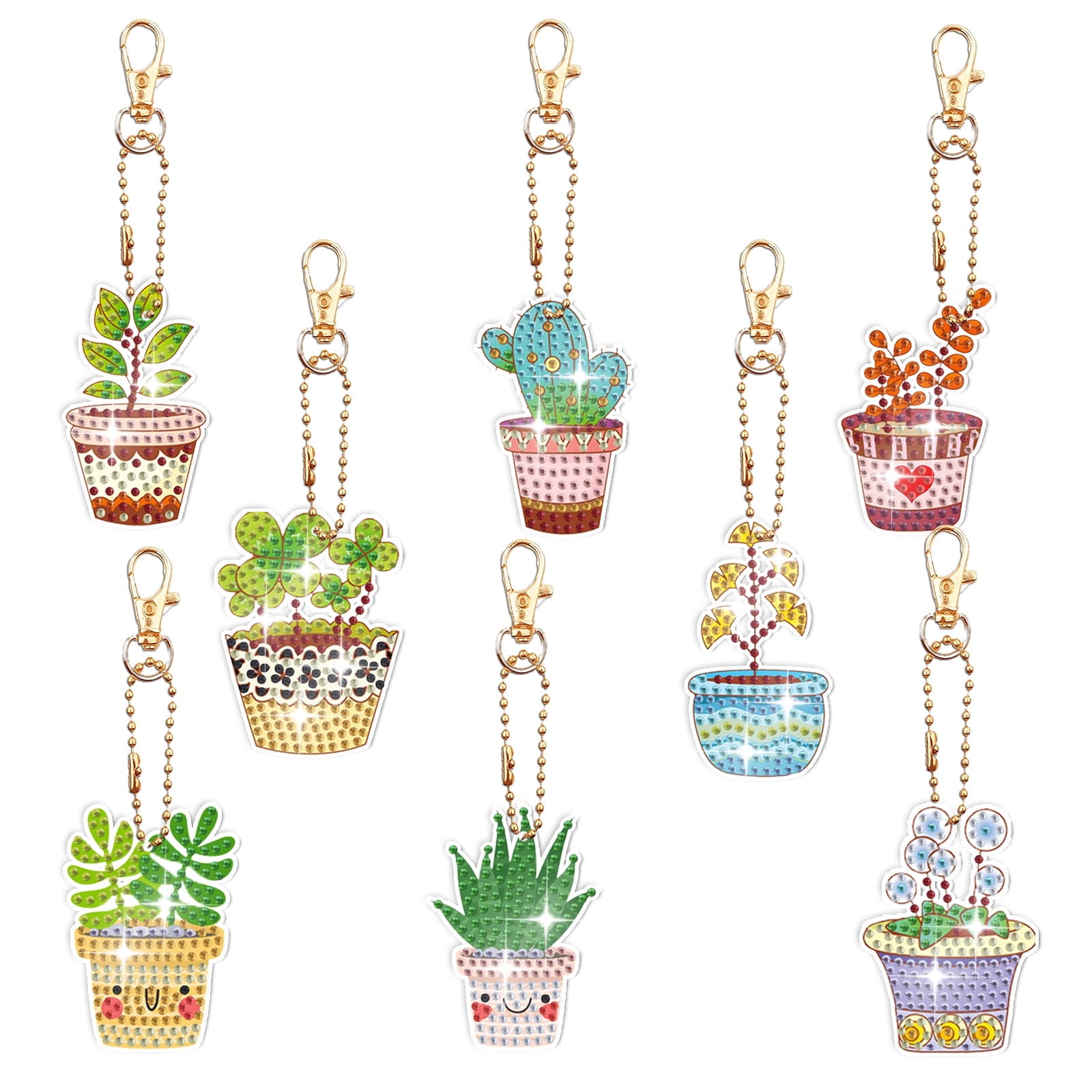 DIY Dotted Diamond Keychain Diamond Art Painting Creative Design ...