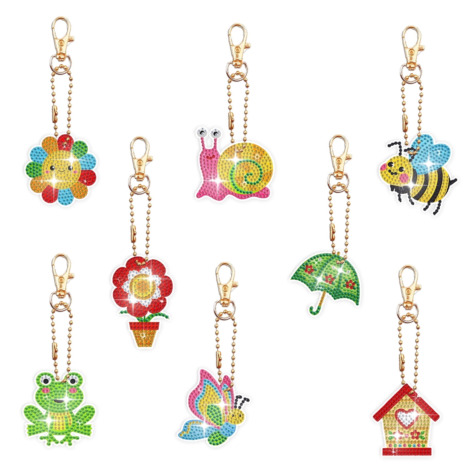 DIY Dotted Diamond Keychain Diamond Art Painting Creative Design ...