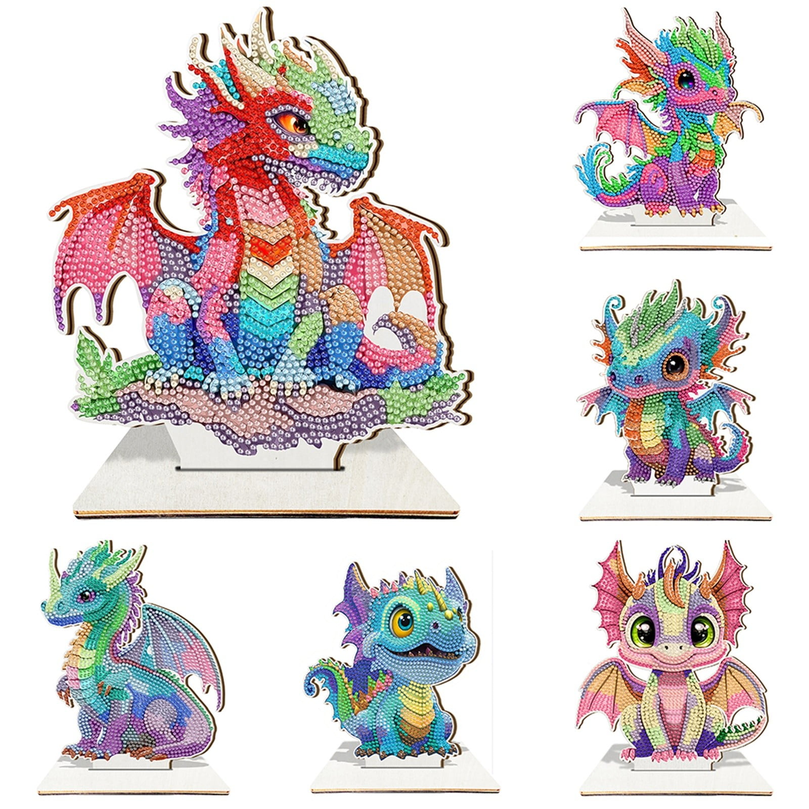 DIY Dotted Diamond Ornaments Diamond Art Painting Cartoon Dragon ...