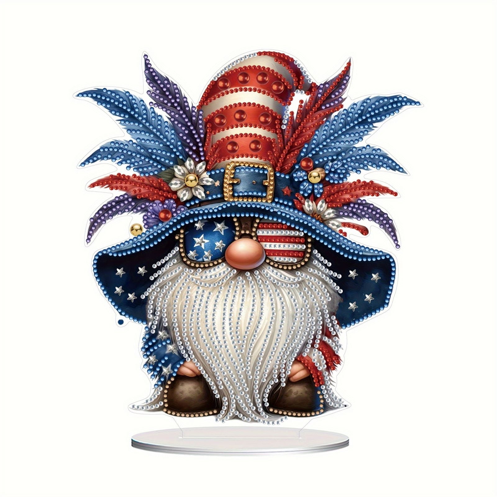 DIY Dotted Diamond Ornaments Diamond Art Painting Independence Day ...