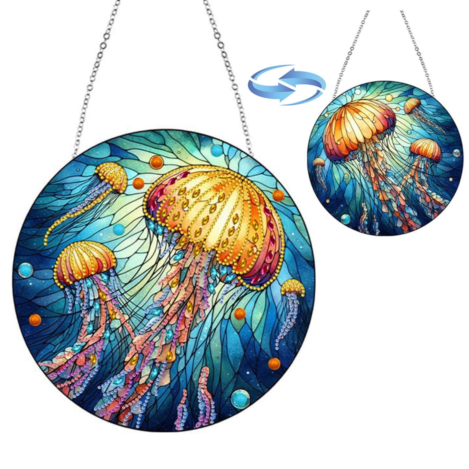 DIY Dotted Diamond Pendant, Diamond Art Painting Creative Design Round ...