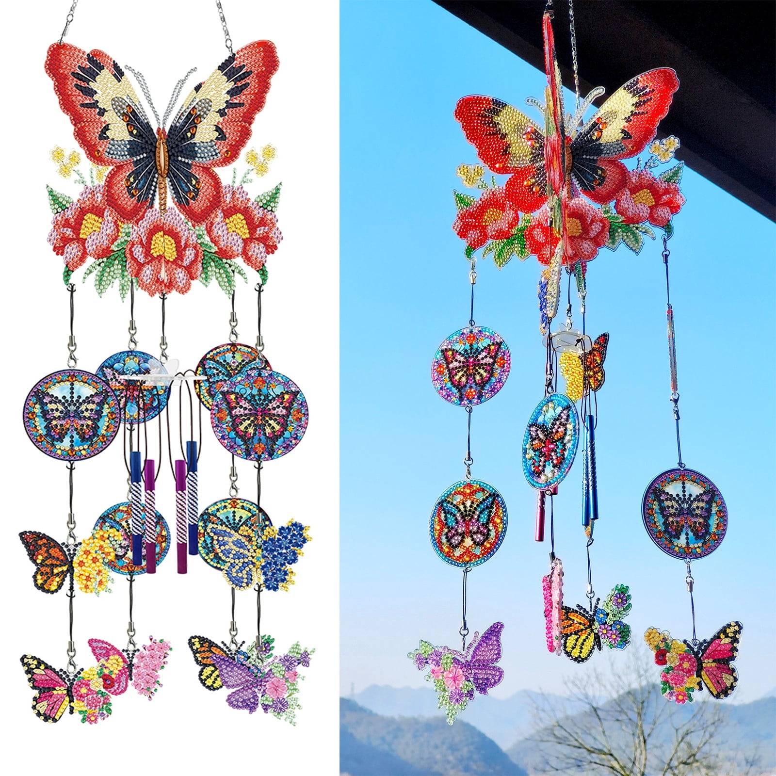 DIY Dotted Diamond Wind Chime Pendant Diamond Art Painting Spring ...