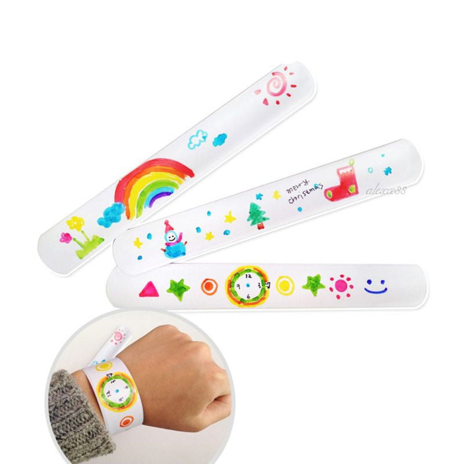 DIY Drawing Hand Toys Blank Slap Bracelet for Play at the Part Kids ...