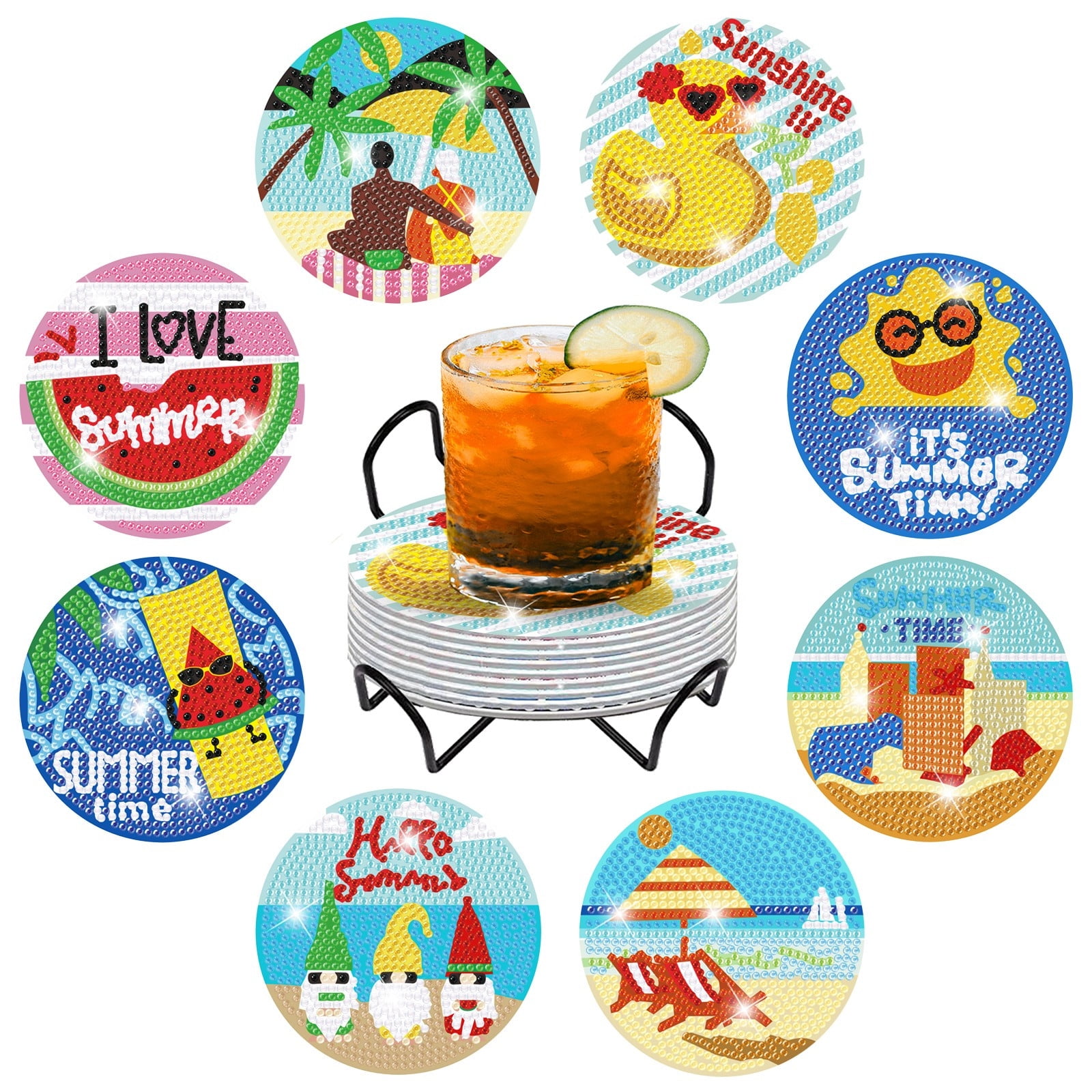 DIY Drilling Coaster Diamond Painting Creative Design Drilling Coaster ...