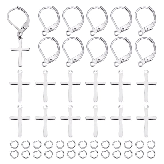 DIY Drop Earring Making Kits Including 304 Stainless Steel Leverback ...