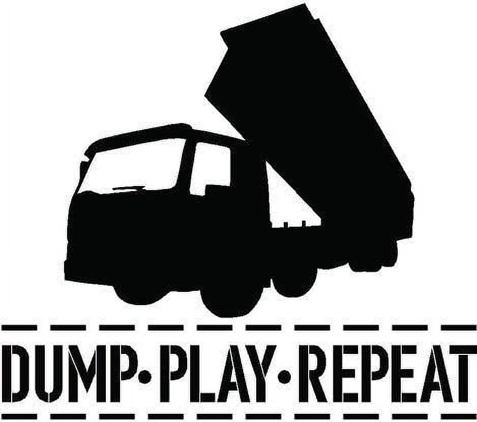 DIY Dump Play Repeat Vinyl Adhesive Wall Art Decal Quotes | Stick And ...