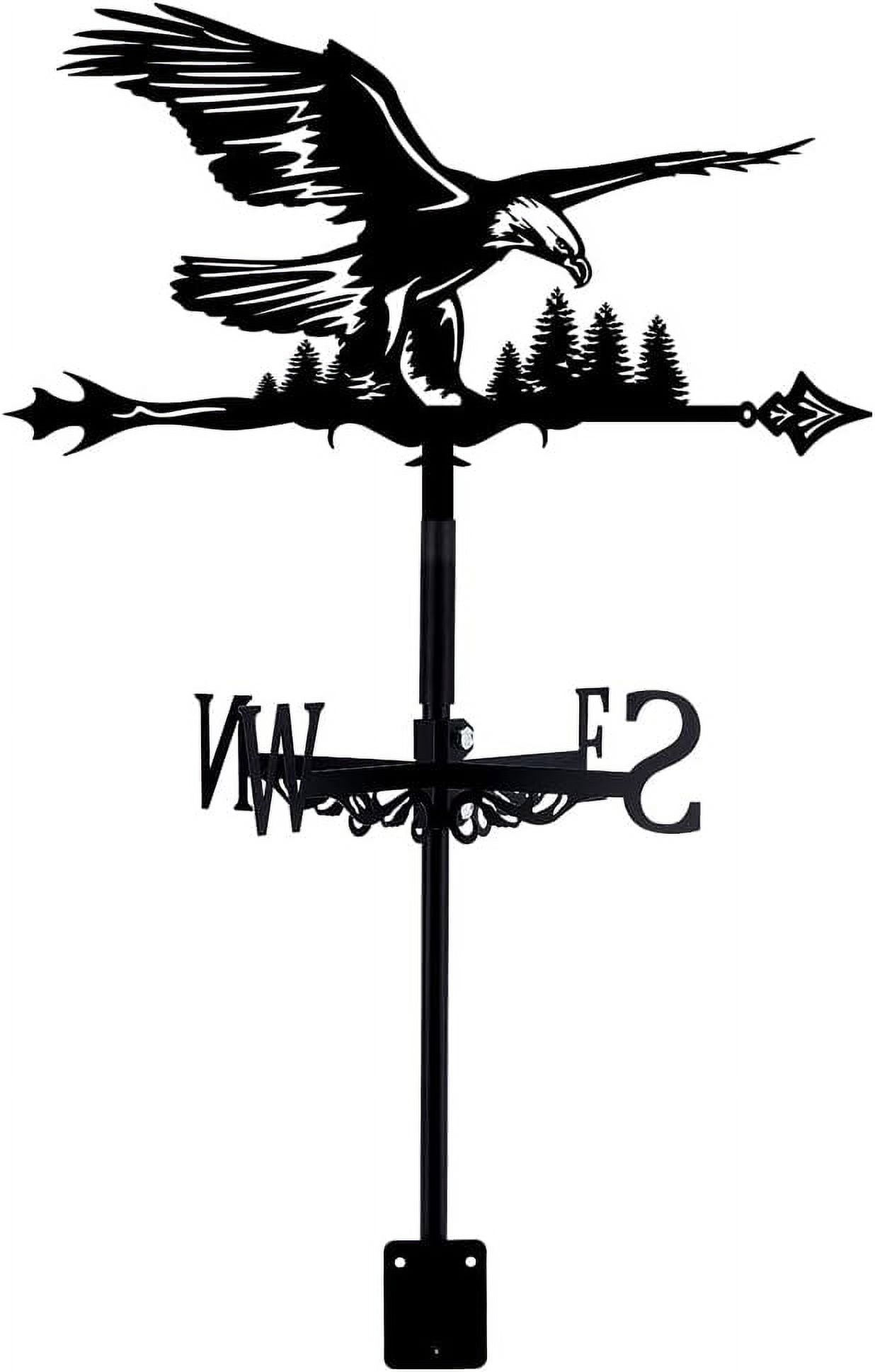 DIY Eagle Weathervane Wrought Iron Wind Vane Animal Roof Weather Vane ...