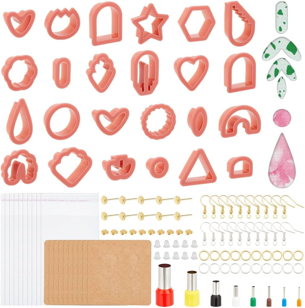 DIY Earring Making Finding Kit Including Star & Leaf & Shell & Fire ...