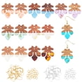 DIY Earring Making Kit Including Fleur-de-lis Shaped Resin Walnut Wood ...