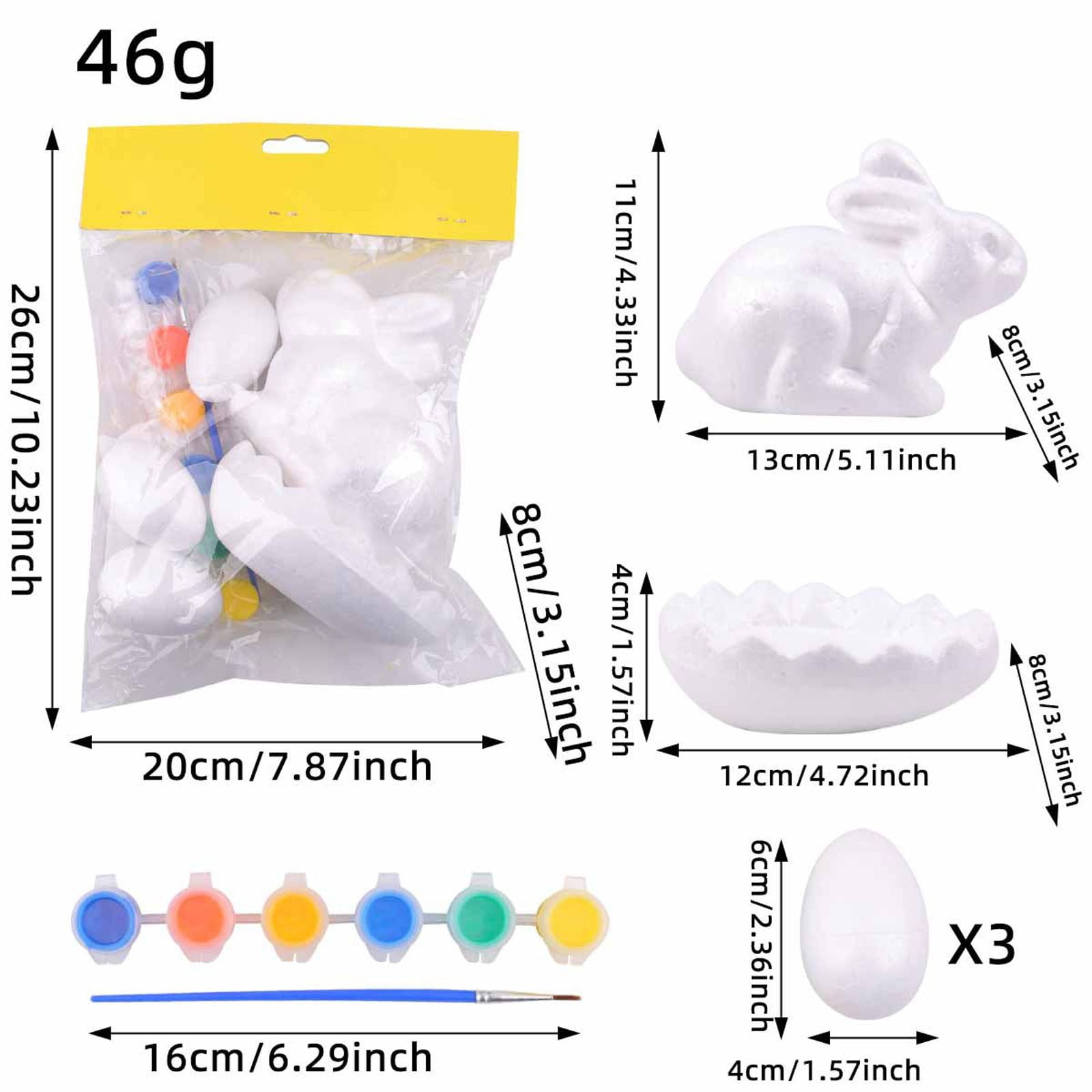 DIY Easter Bunny Craft Kit - Paintable Wooden Rabbits with Self ...