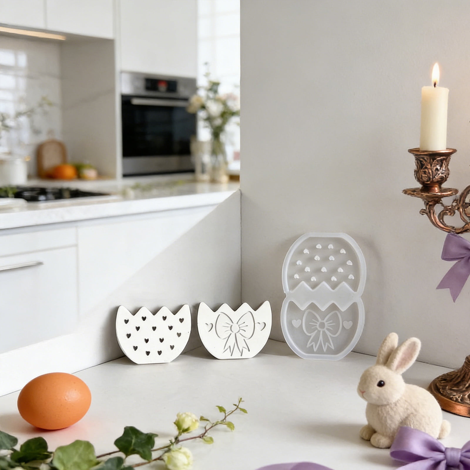 DIY Easter Decor Silicone Molds, Bunny & Egg Shaped Craft Molds for ...