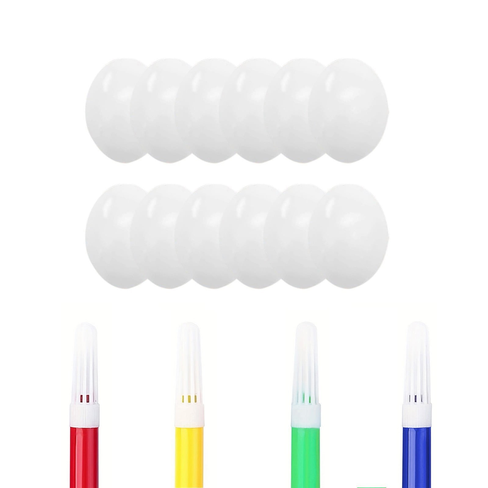 DIY Easter Eggs with 4 Pens, White Plastic Easter Eggs with Rope, 12 ...