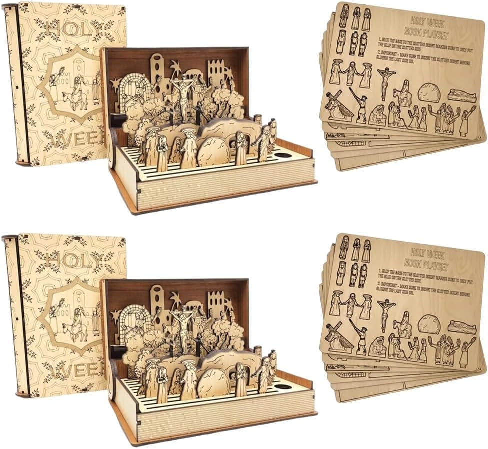 DIY Easter Resurrection Scene Decor Book Kit, Family Easter Holy Week ...