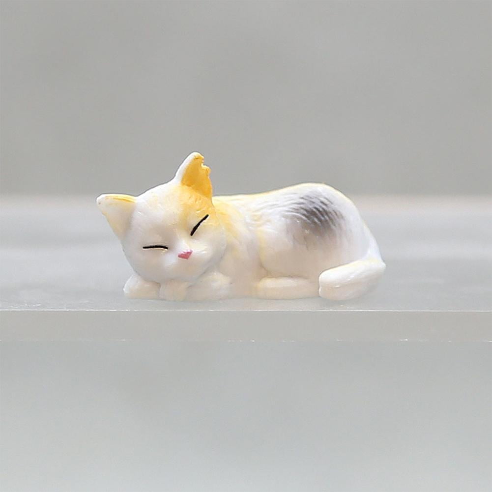 DIY Edge Cat Figurines Simulation Resin Cat Refrigerator Sticker Mate ...