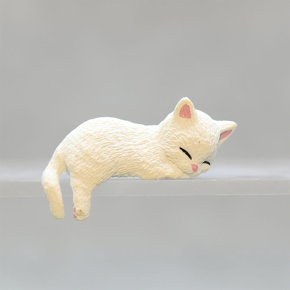 DIY Edge Cat Figurines Simulation Resin Cat Refrigerator Sticker ...