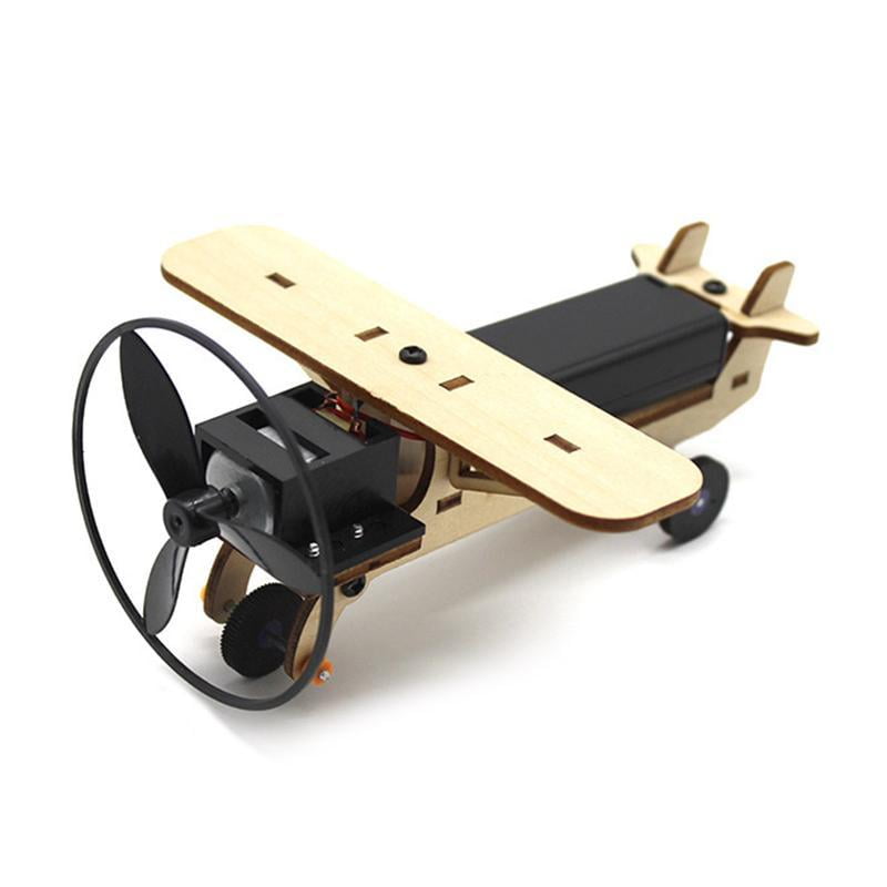 DIY Electric Airplane Wooden Model Kit Taxiing Plane Motor Technology ...