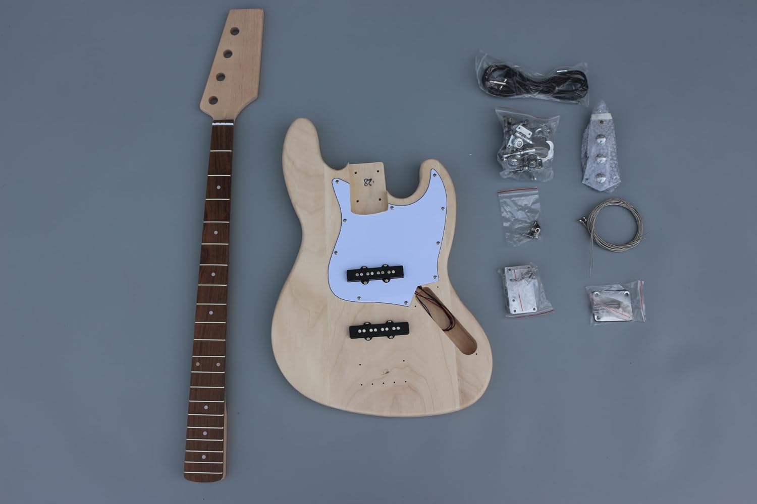 DIY Electric Bass Guitar Kit Unfinished Bass Guitar Neck 20 Fret ...