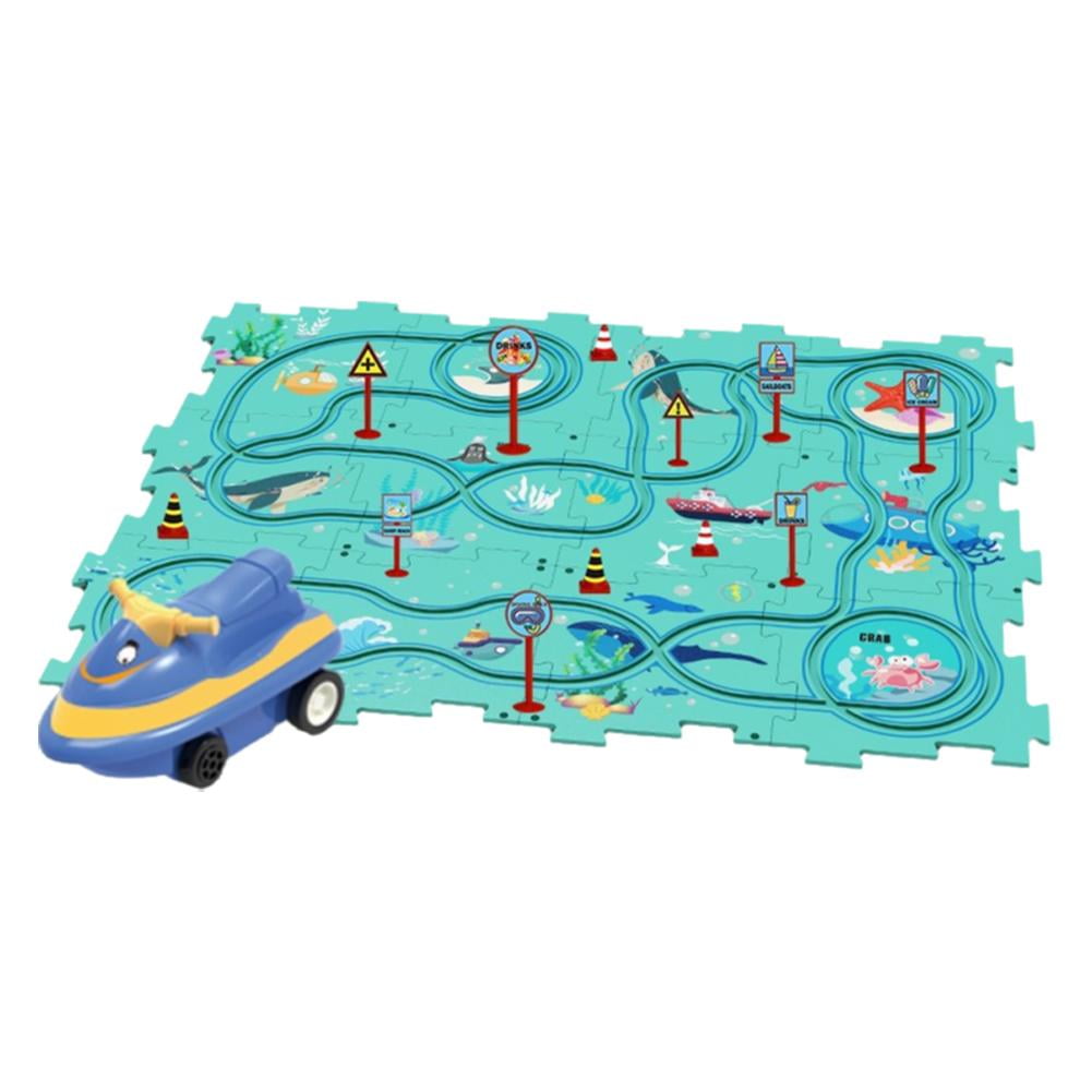 DIY Electric Push Car Race Track Set - beginner Assembly Puzzle Toy ...
