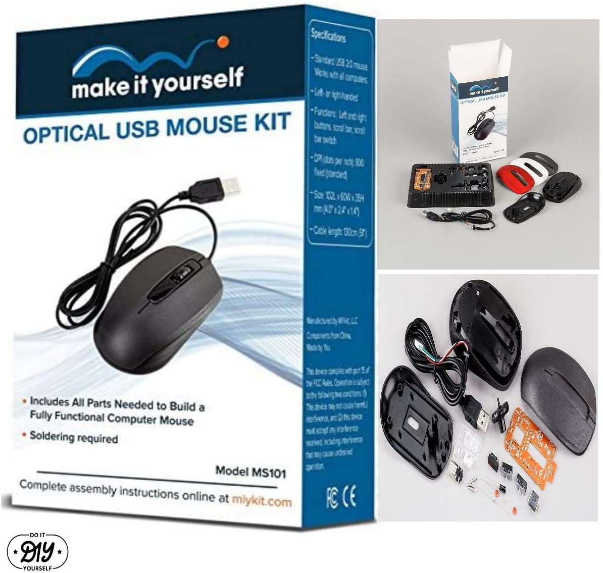 DIY Electronic Kit Miykit Optical Usb Mouse Kit - Soldering Kit Learn ...