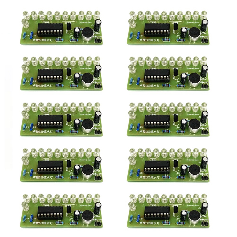 DIY Electronic Kit Module Voice Activated LED Water Light Kit CD4017 ...