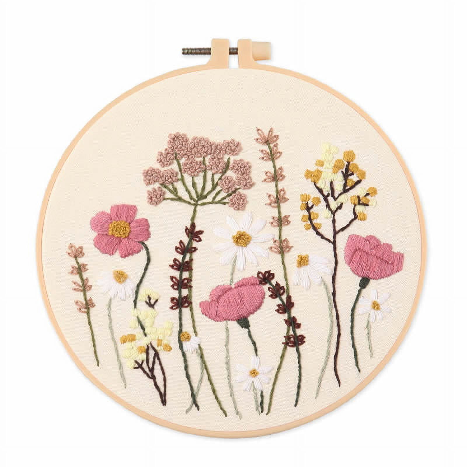 DIY Embroidery Kits Including Printed Cotton Fabric Embroidery Thread ...