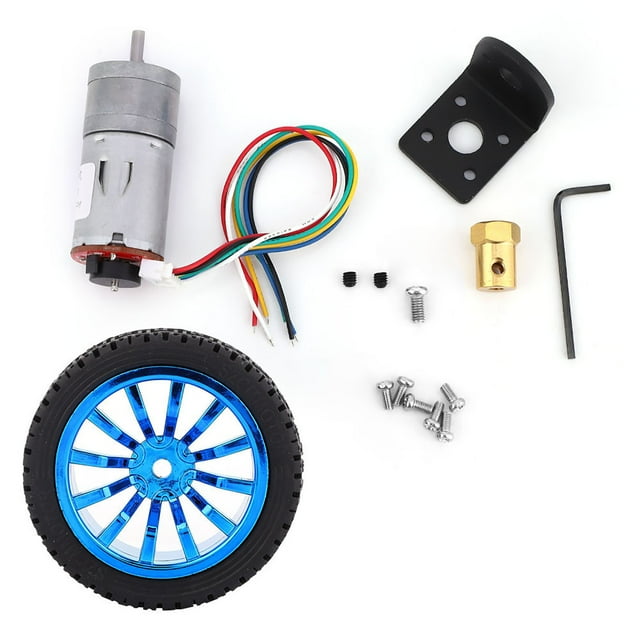 DIY Encoder Gear Motor with Mounting Bracket 65mm Wheel Kit for Smart ...