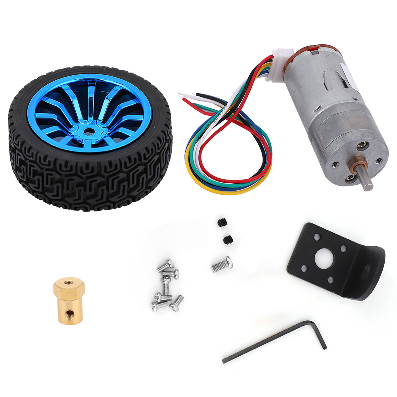 DIY Encoder Gear Motor with Mounting Bracket 65mm Wheel Kit for Smart ...