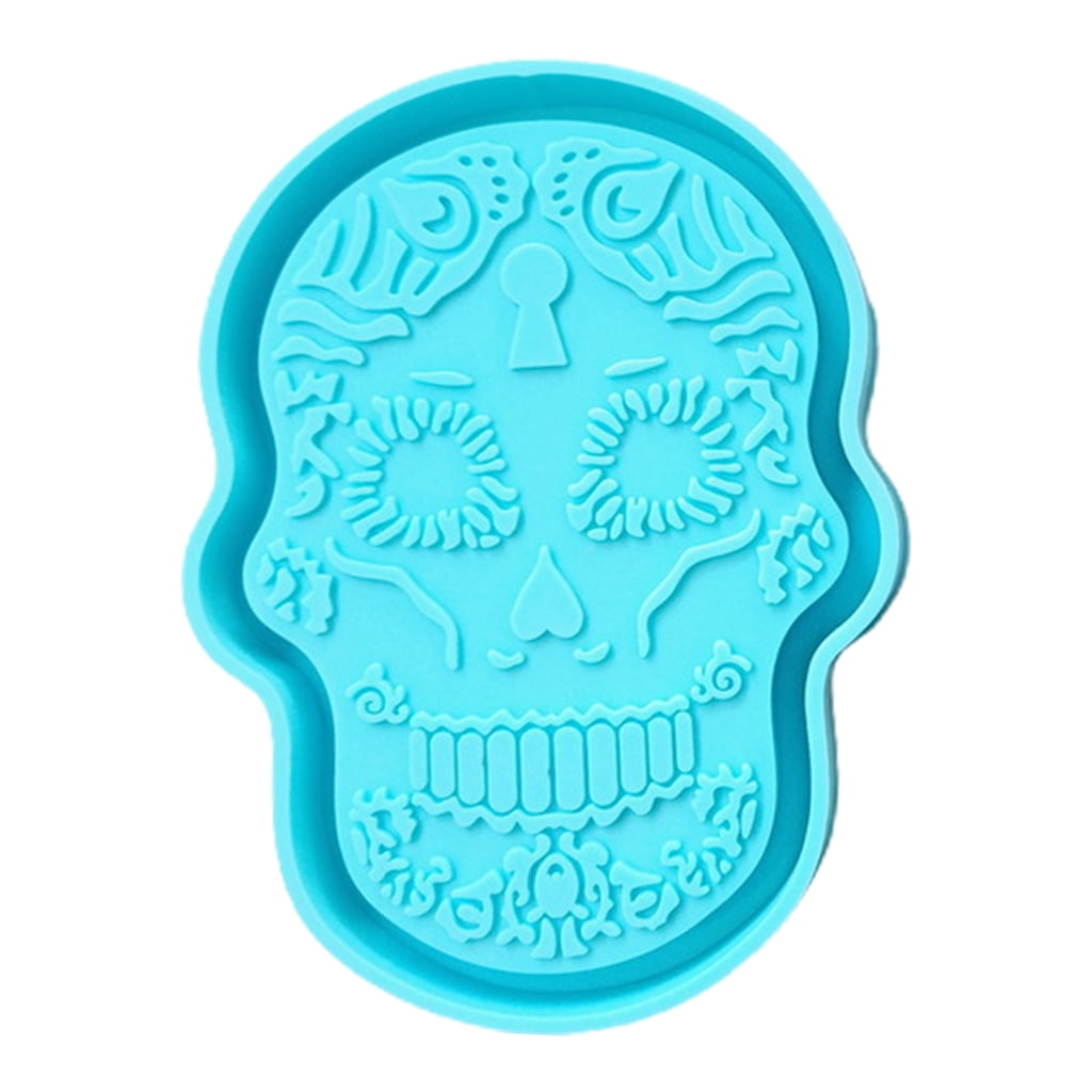 DIY Epoxy Crystal Resin Silicone Mold Skull for Head Shape Tray Mold ...