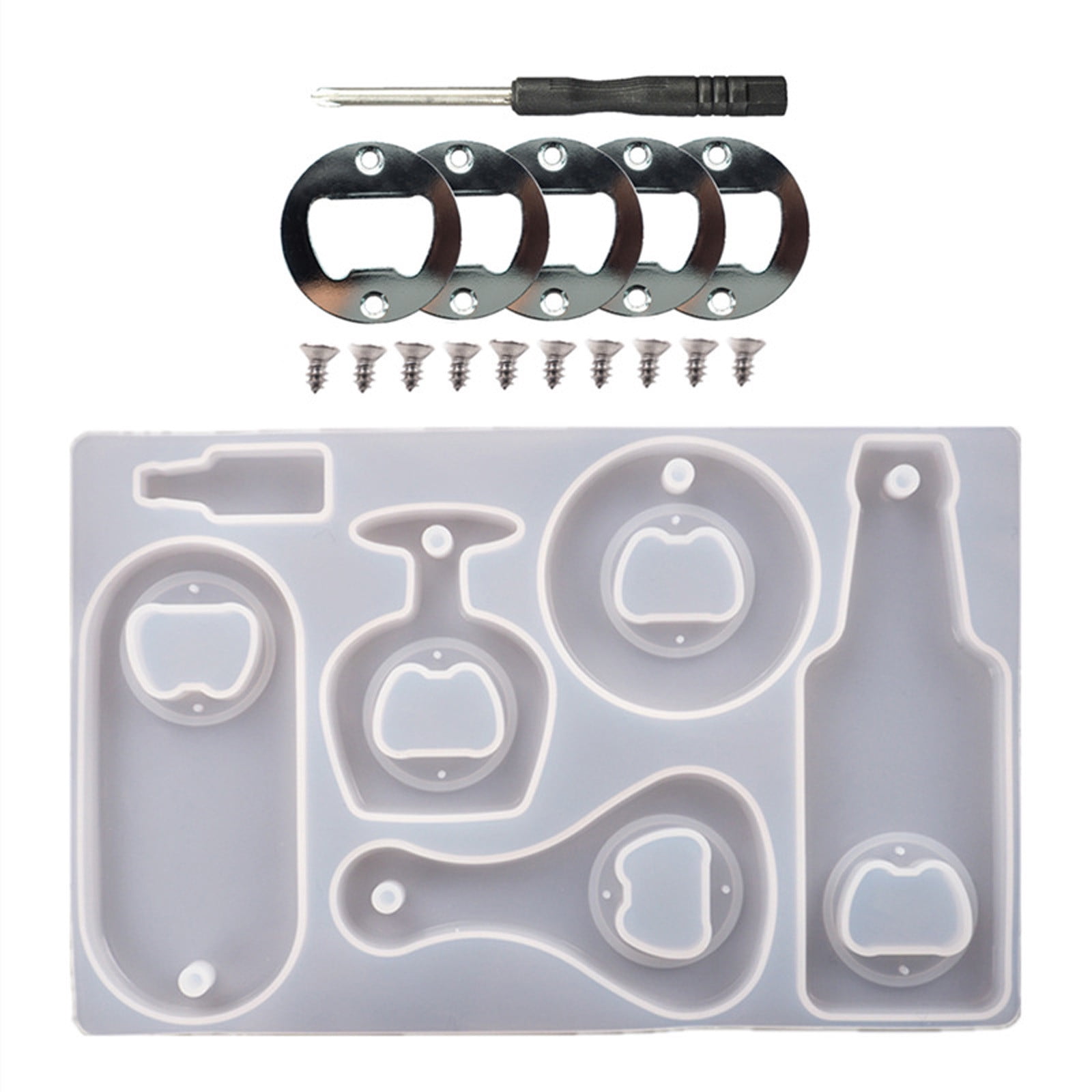 DIY Epoxy Resin Bottle Opener Silicone Mold, Resin Casting Mold for ...