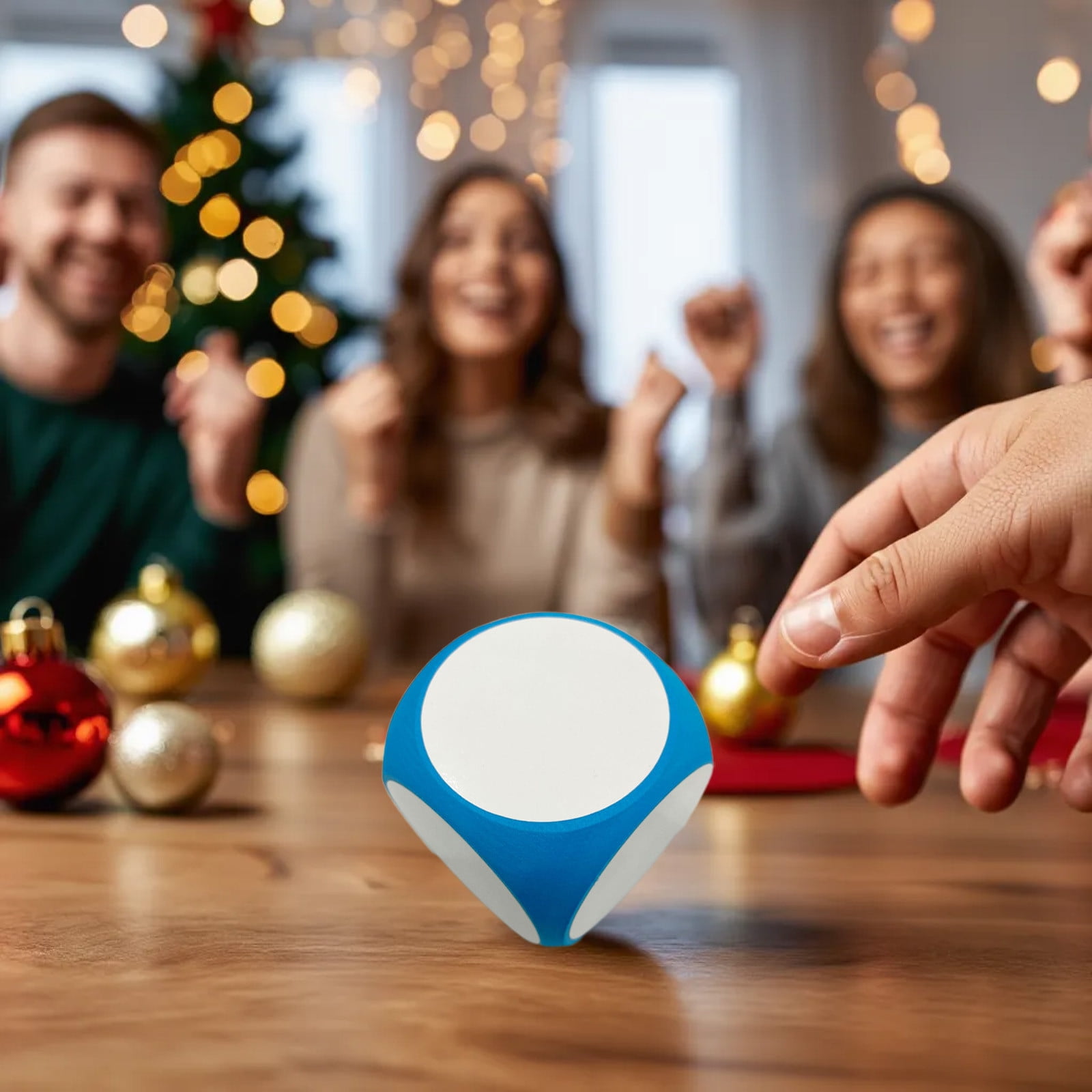 DIY Erasable Christmas Gift Exchange Dice | Customizable Blue Plastic ...
