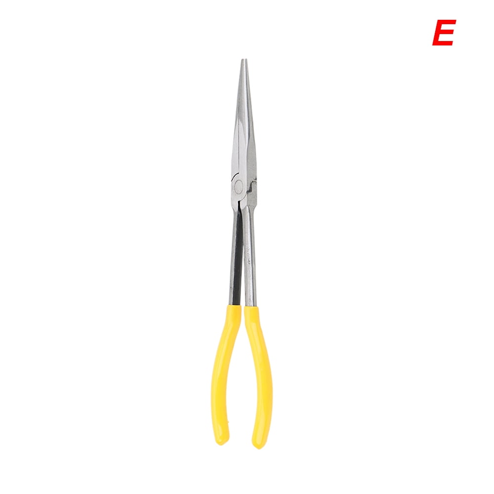 DIY Extra Long Nose Pliers Straight Bent Tip Mechanic Equipment Hand ...