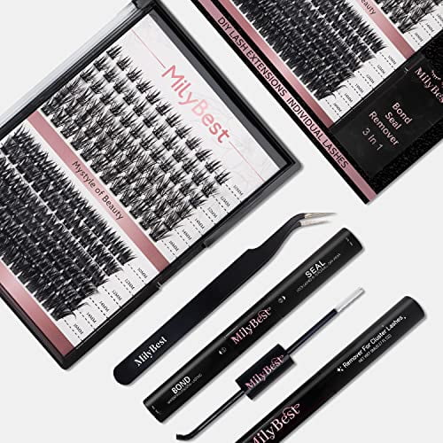 DIY Eyelash Extension Kit with 156 Pcs Lash Clusters Bond and Seal ... DIY Eyelash Extension Kit with 156 Pcs Lash Clusters Bond and Seal ...
