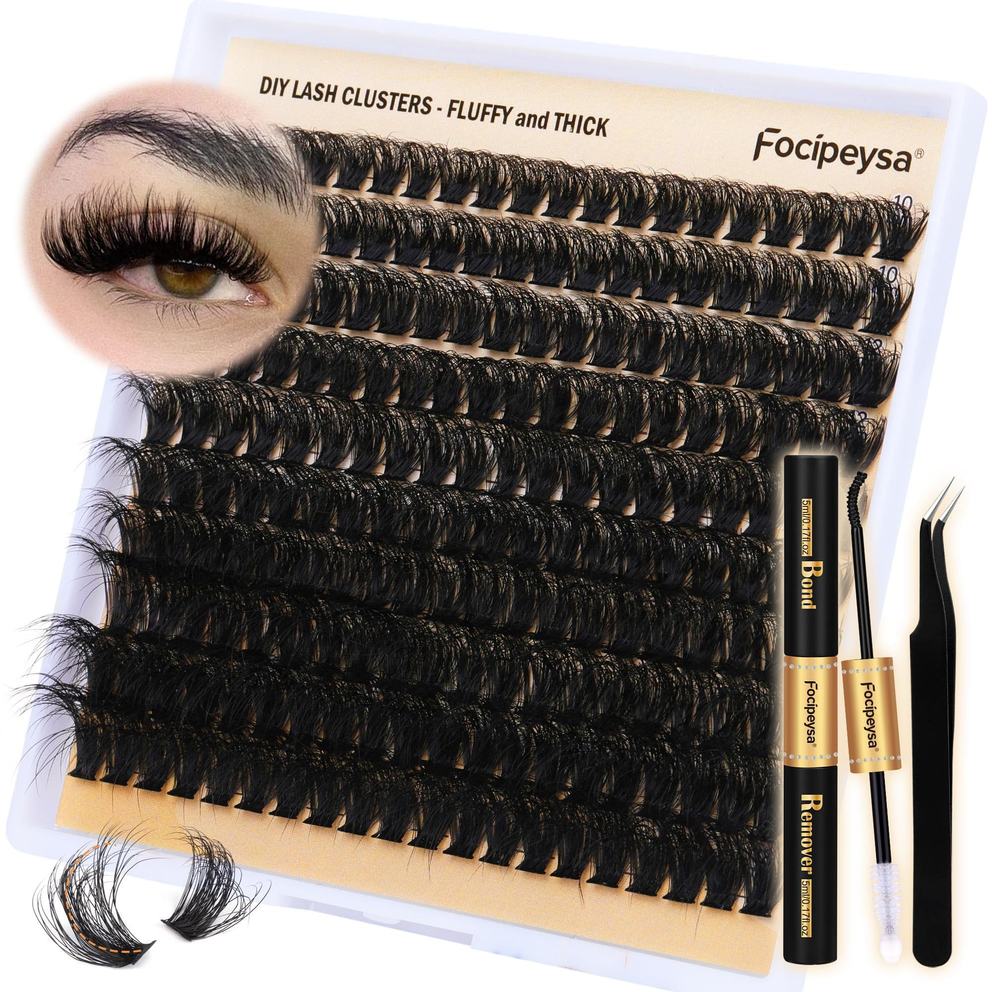 DIY Eyelash Extension Kit IFF17 Volume Thick Lash Kit 10-18mm Thick ...