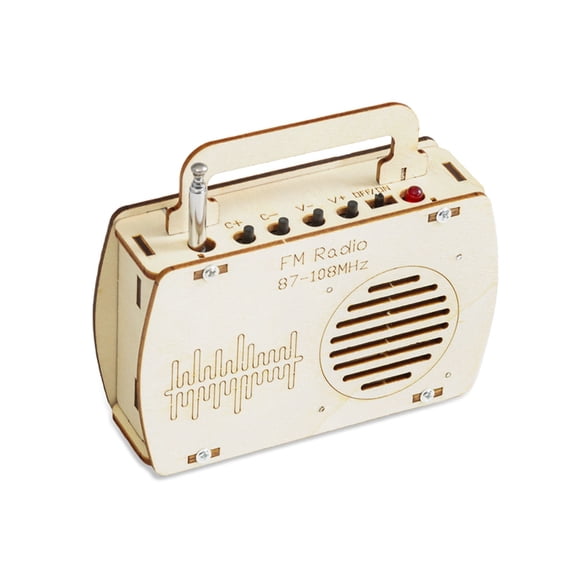 DIY FM Radio Model Kit Experiment Tool Wooden Science Project Model ...