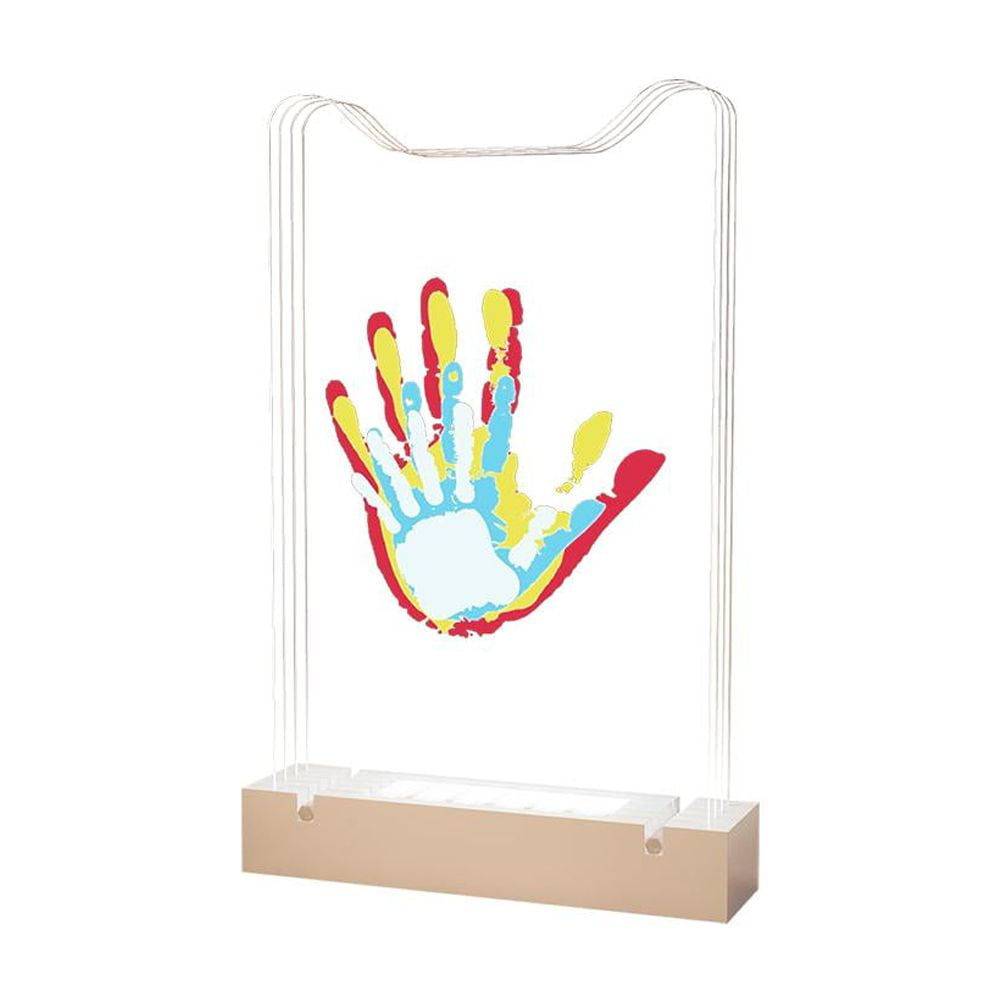 DIY Family Handprint Kit, Clear Handprint Picture Frame with Light μ ...