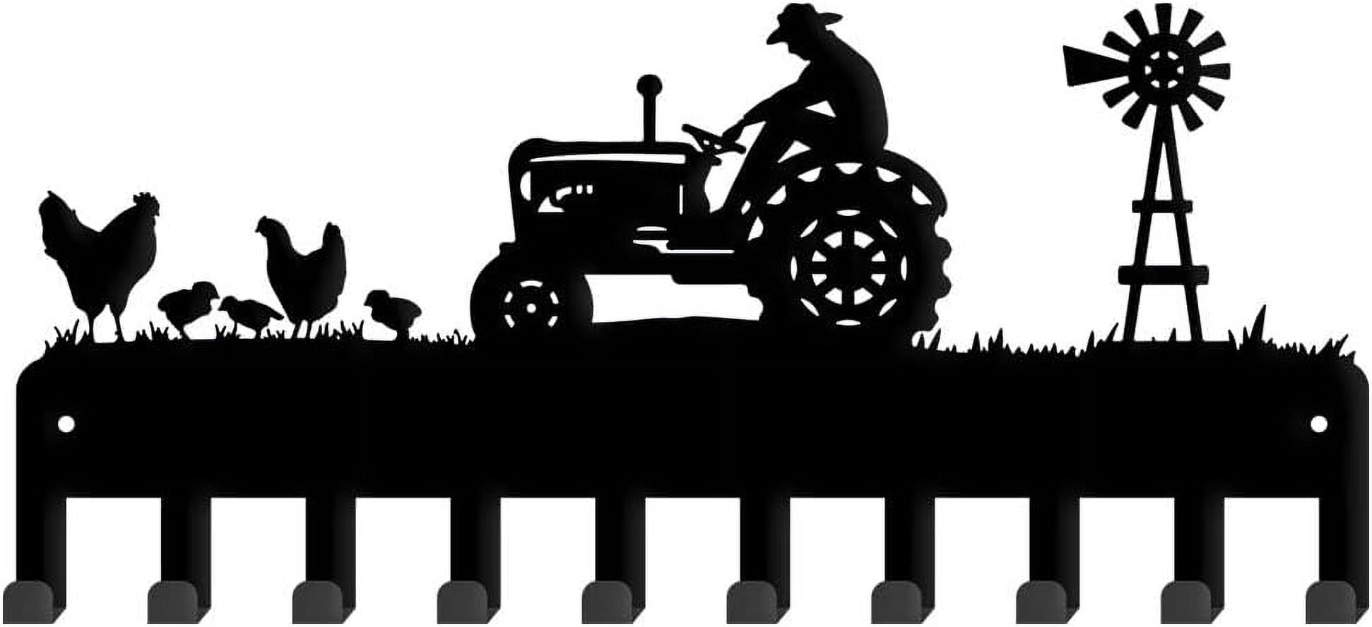 DIY Farm Metal Key Holder Farm Tractor Wall Mounted Key Organizer Key ...