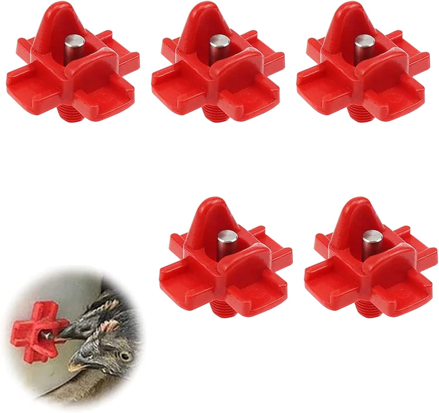 Chicken Quail Waterer, Strong and Durable Automatic Nipples, Stainless ...