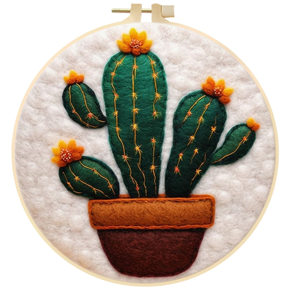 DIY Felt Painting Set Complete Wool Felt Painting Kit Scenery Plant ...