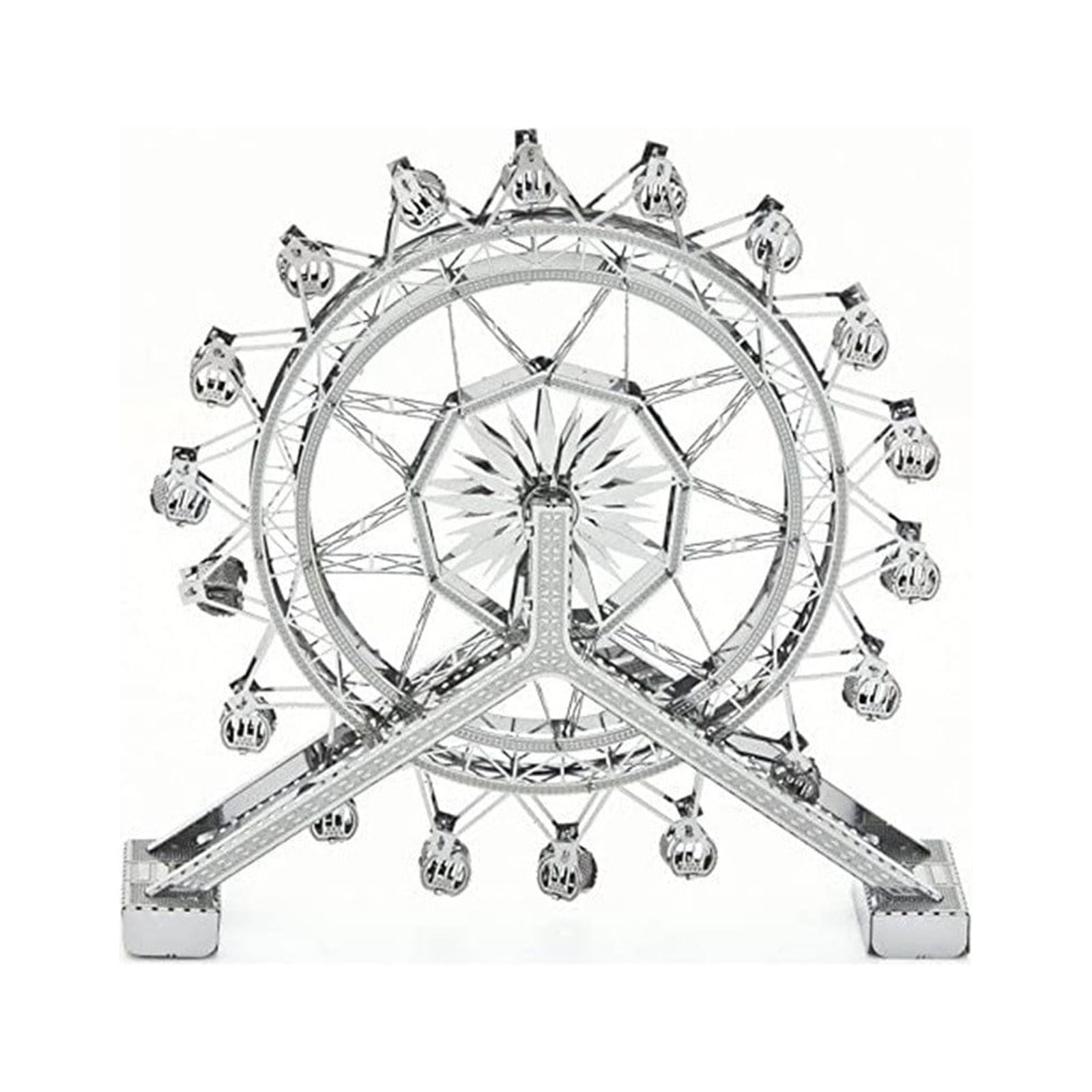 DIY Ferris Wheel Model Kit, Metal Construction, 3.46in Size, No Tools ...