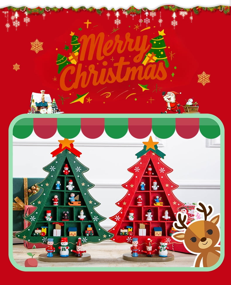 DIY Festive Mini Christmas Tree Kit - Assorted Figurines, Stable Design ...