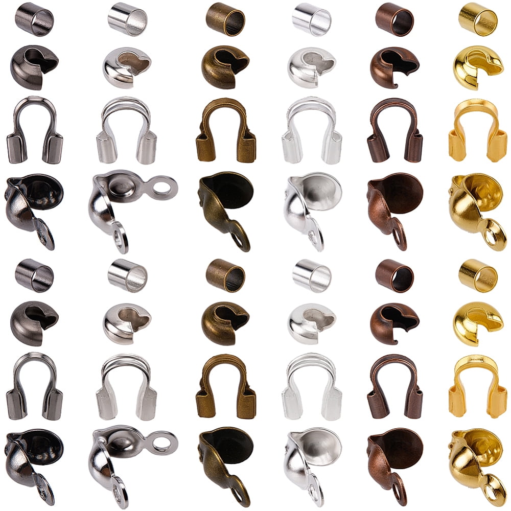 DIY Findings Kits including Iron Crimp Beads and Bead Tips Brass Crimp ...