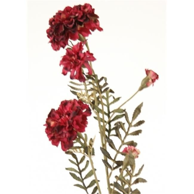 DIY Flower 27 in. L Burgundy Artificial Marigold Spray x 3 Blooms ...