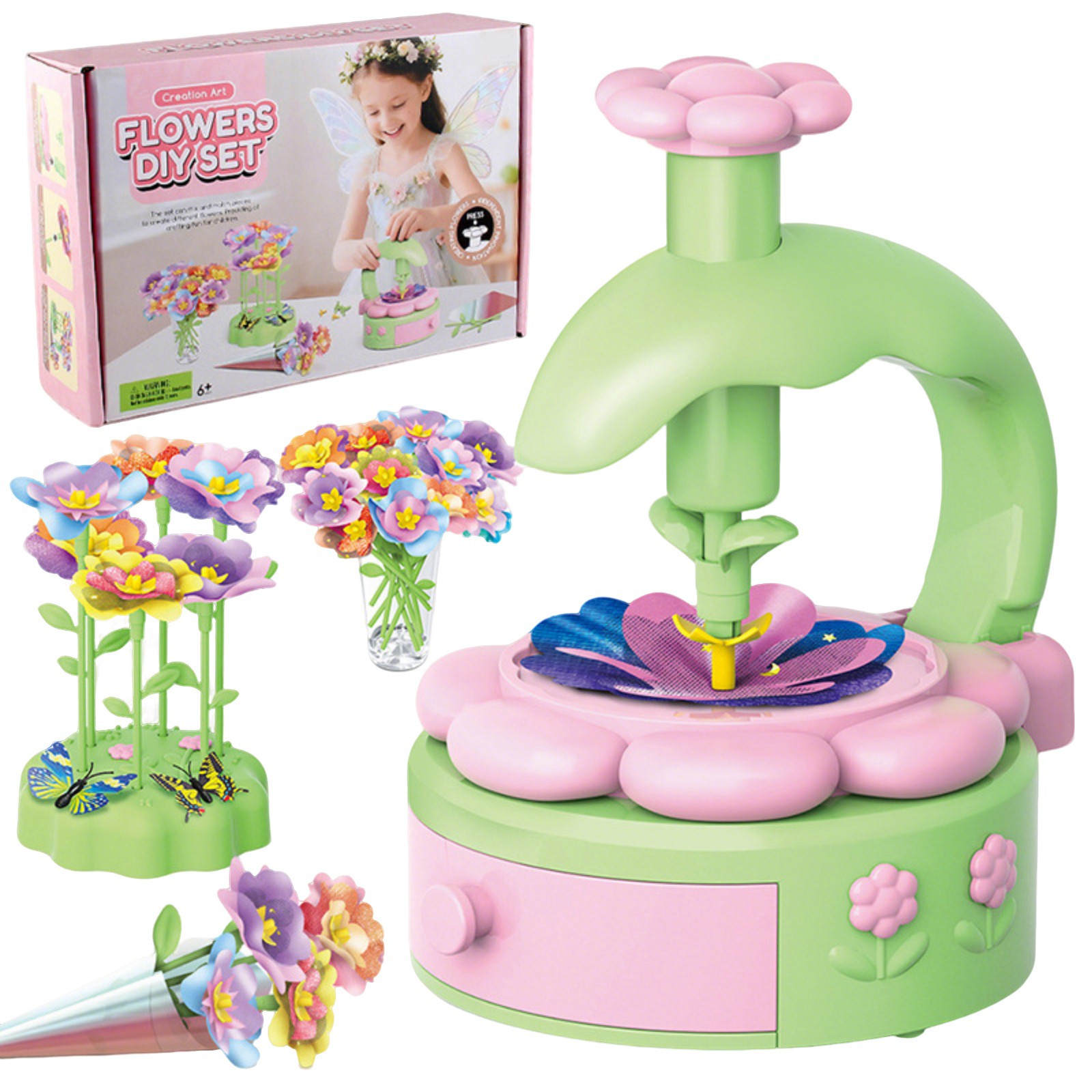 DIY Flower Bouquet Craft Kits with Flower Press Embossing Machine,ABS ...