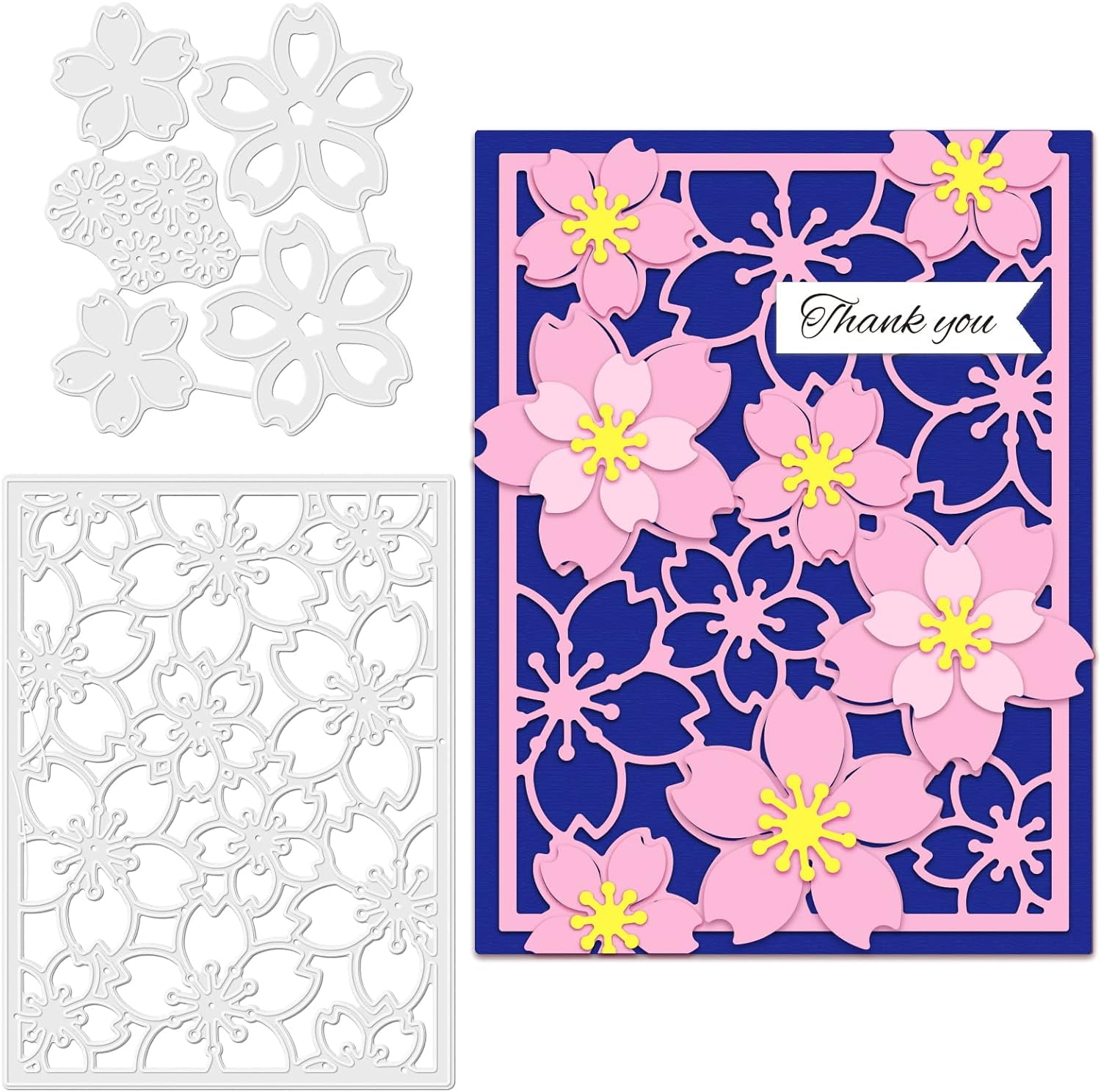 DIY Flower Cutting Dies Flower Frame Carbon Steel Stencil Template ...
