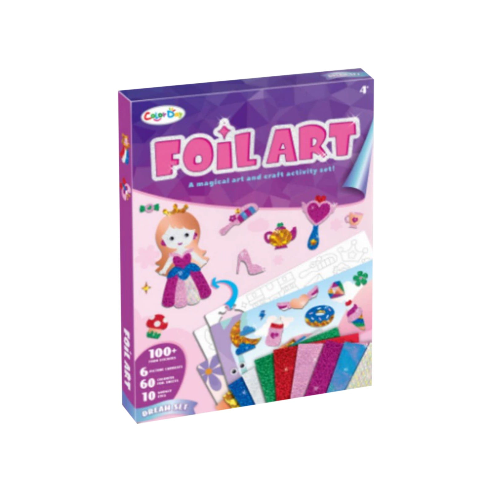 DIY Foil Art Sticker Kit for Kids - Princess Themed 3D Foil Sticker ...