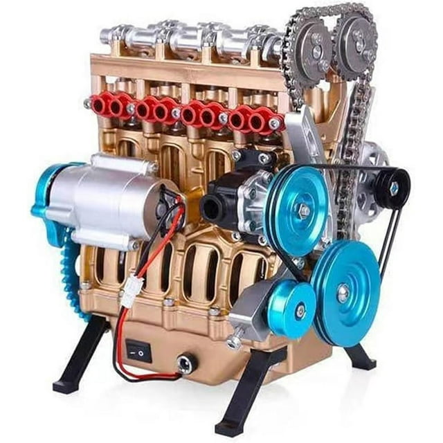DIY Full Metal V8 Engine Model Kit - Working Car Engine Building Toy ...