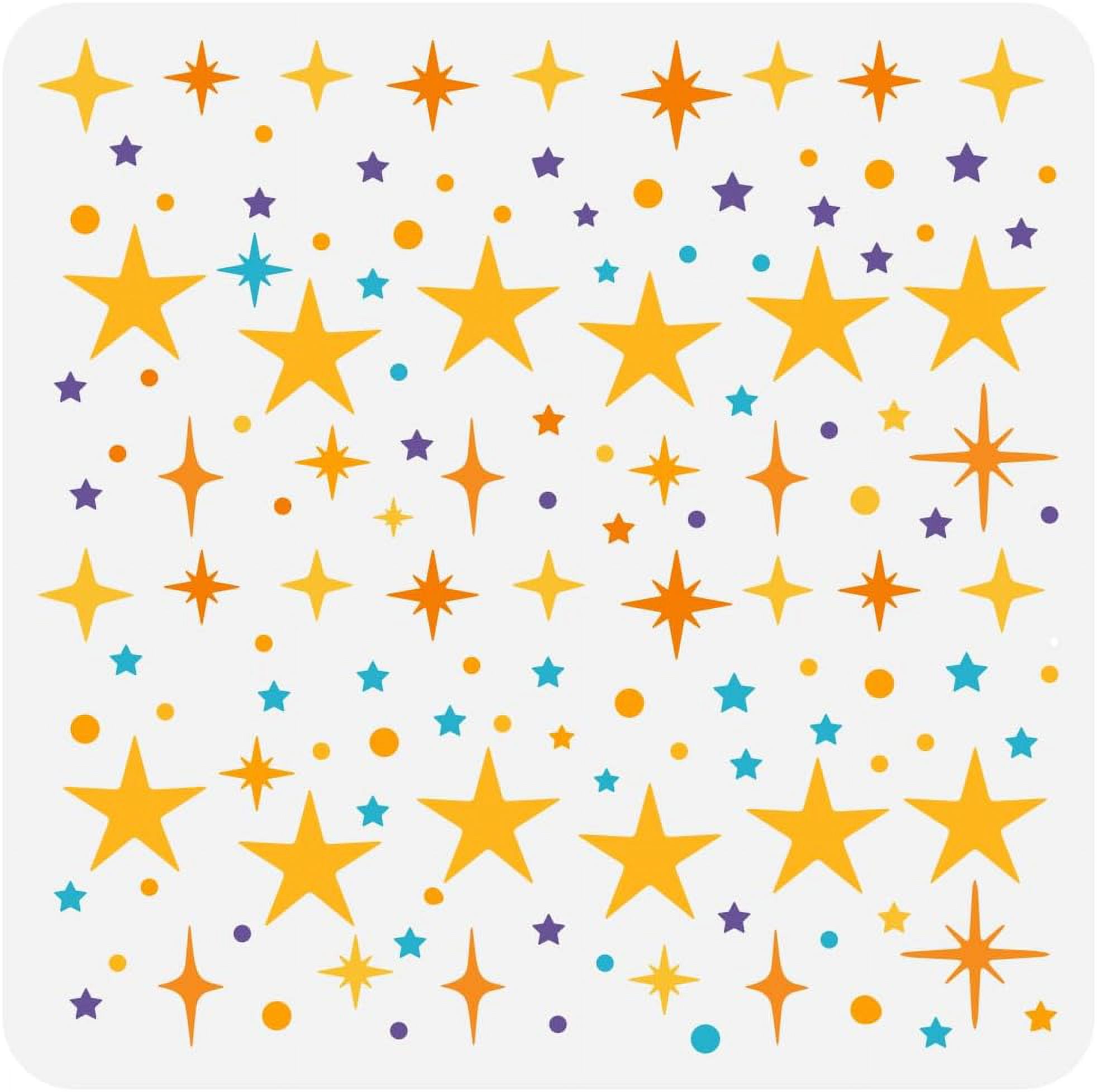 DIY Full of Stars in The Sky Painting Stencil 11.8x11.8inch Reusable ...
